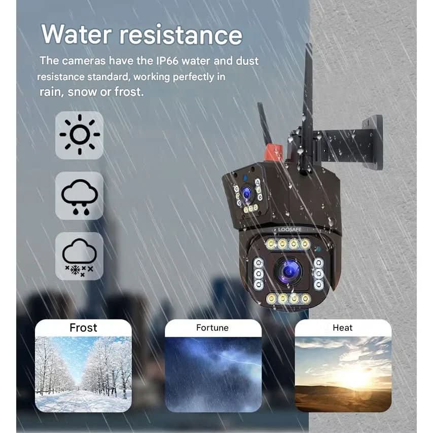 DualGuard Solar 4K – Caméra de sécurité sans fil avec panneau solaire ...