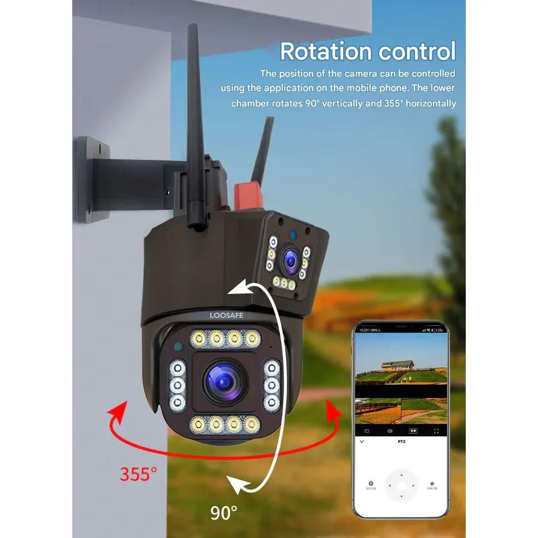DualGuard Solar 4K – Caméra de sécurité sans fil avec panneau solaire ...